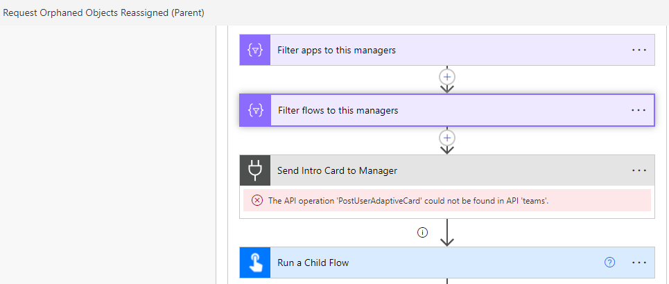 [CoE Starter Kit - BUG] DoD and GCC High with Adaptive Cards: Request Orphaned Objects ...