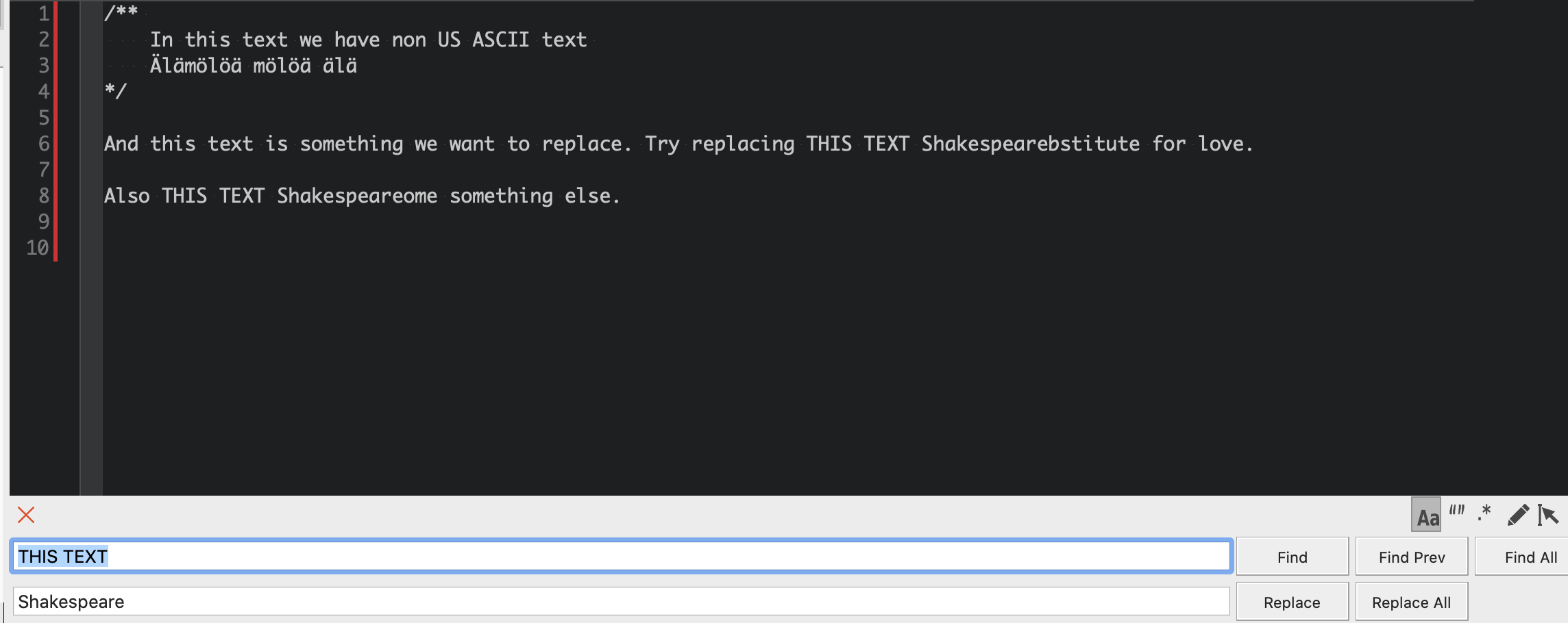 Replace All (cmd+h) broken in 15.0.6 · Issue #2815 · eranif/codelite · GitHub