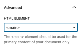 Advanced panel HTML element selection is missing help text · Issue ...