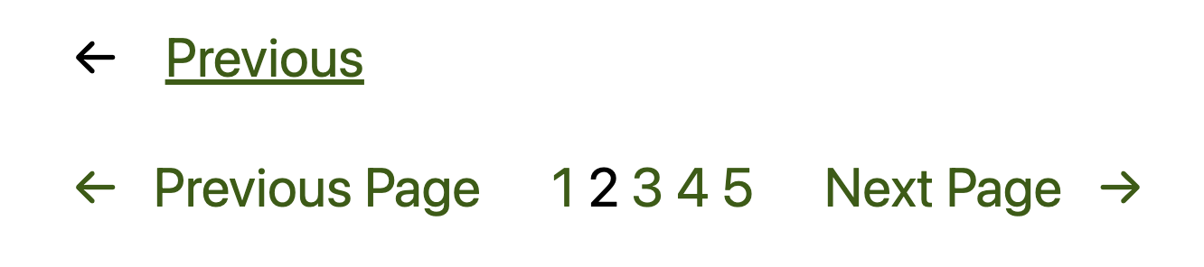 Query pagination and next / previous post have different spacing between the arrow icon and text ...
