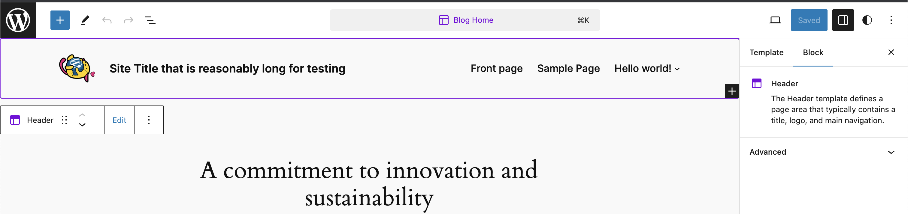 Template part has empty section in toolbar · Issue #55687 · WordPress/gutenberg · GitHub