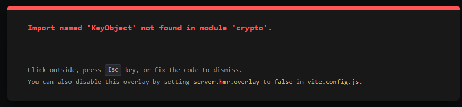 Import named 'KeyObject' not found in module 'crypto'. · Issue #5036 · oven-sh/bun · GitHub