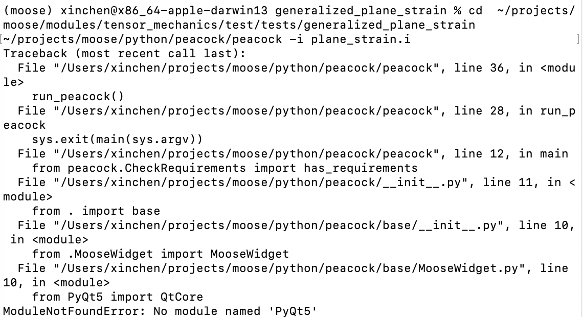 peacock error · idaholab moose · Discussion #18362 · GitHub
