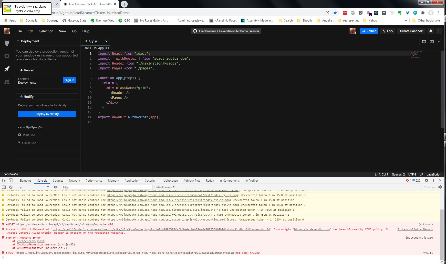 Deploy to Netlify Failing; Chrome enforcing CORS policies · Issue #4917 · codesandbox ...
