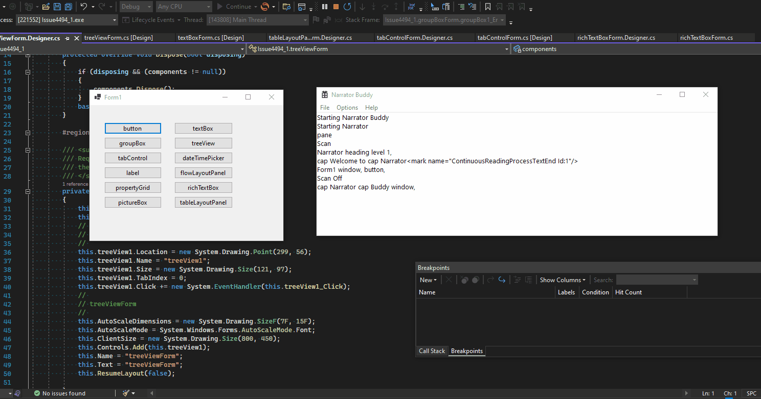 Accessibility: WinForms other controls should support UIA Notification event except those ...