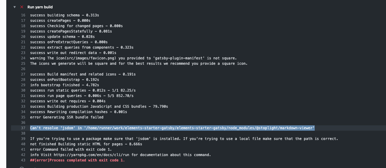 Error when building Gatsby example: Can't resolve 'jsdom' · Issue #595 · stoplightio/elements ...