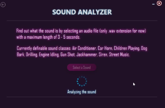 GitHub - sertaci/Sound-Analyzer: An innovative app that lets you analyze sounds based on city.