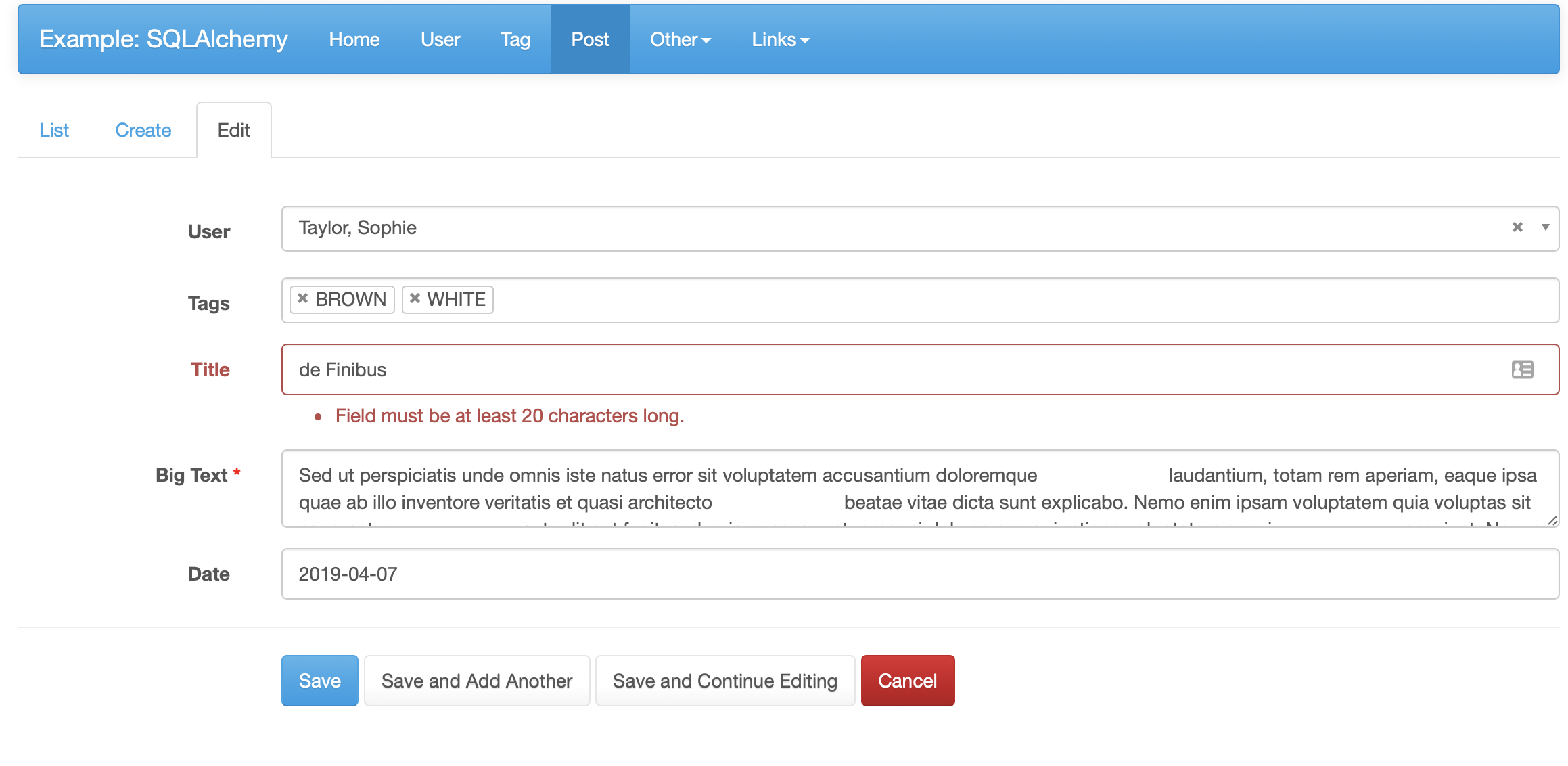 Is it possible to show wtform validation error on modal? · Issue #1366 · pallets-eco/flask-admin ...