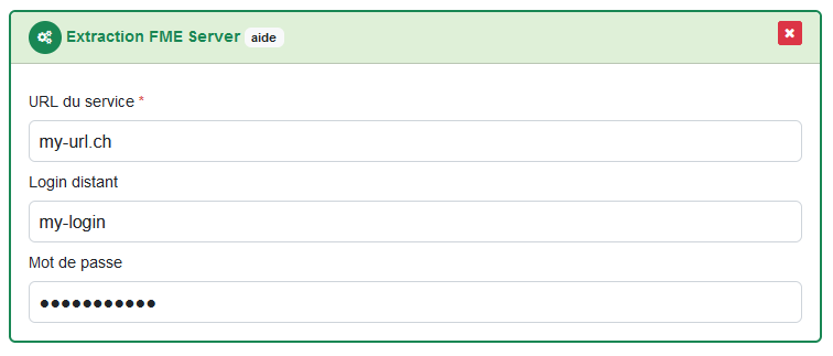 Masquer le mot de passe dans le traitement Extraction FME Server ...