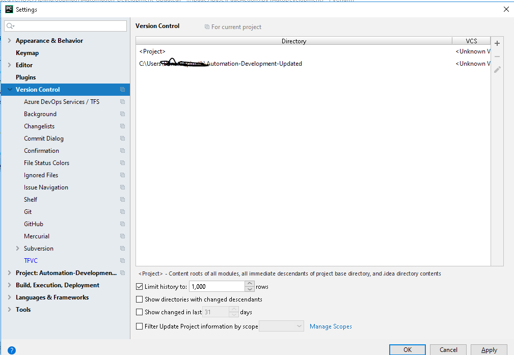 TFVC actions are not appearing on PyCharm Toolbar menu · Issue #407 · microsoft/azure-devops ...