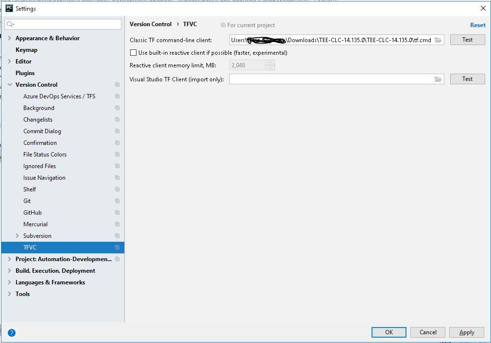 TFVC actions are not appearing on PyCharm Toolbar menu · Issue #407 · microsoft/azure-devops ...