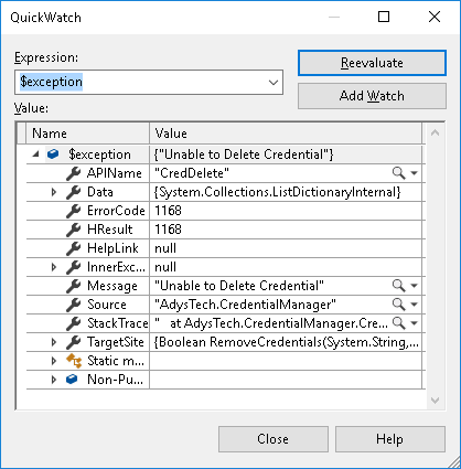 Delete Generic Certificate and Domain Password type credentials · Issue ...