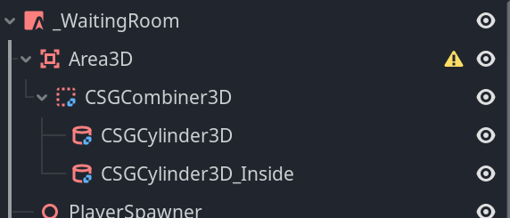 Area3D, others, don't check for `CSG*` objects with `Use Collision` enabled in their collider ...