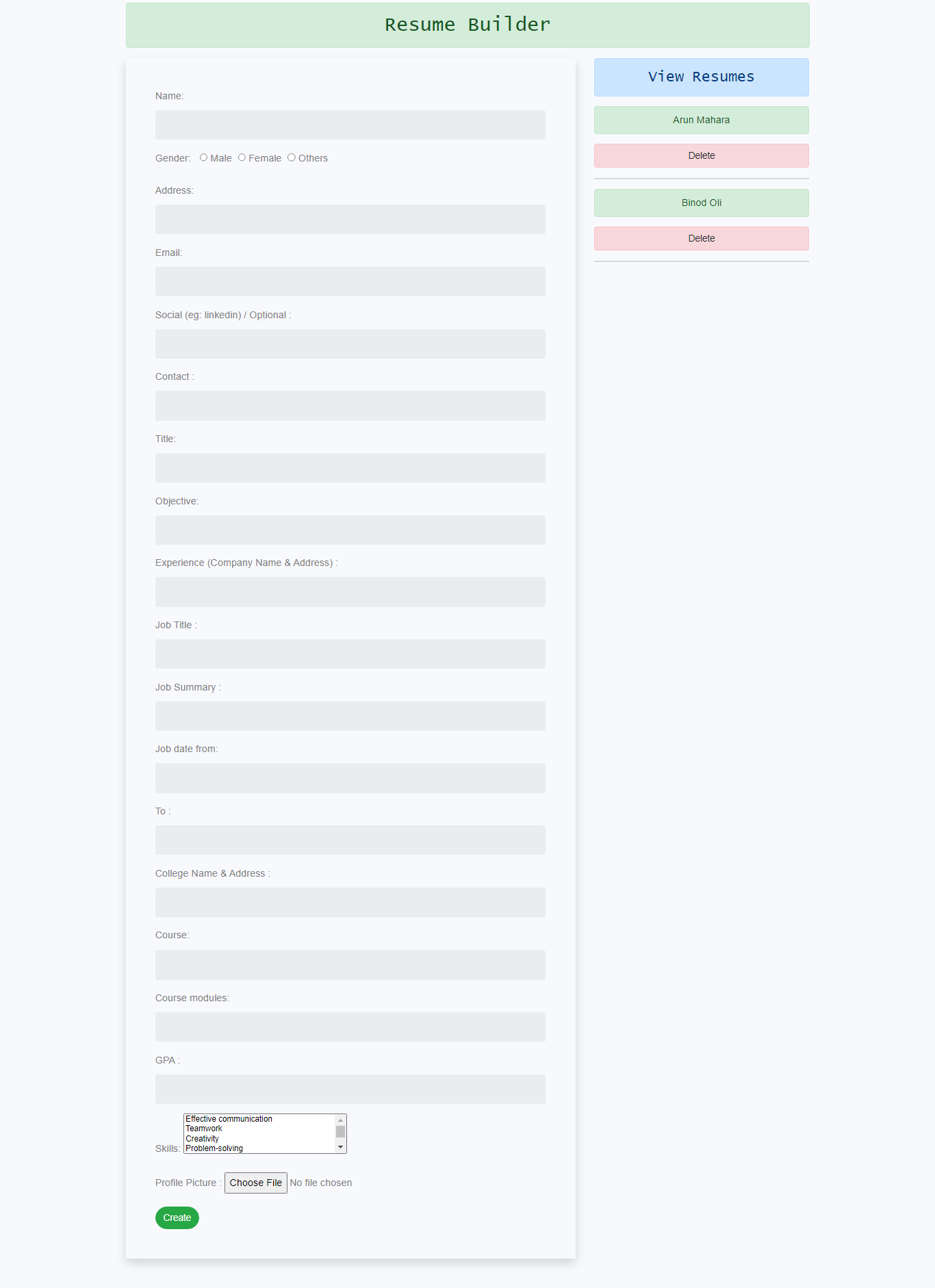 GitHub - vinod0623/cvmaker