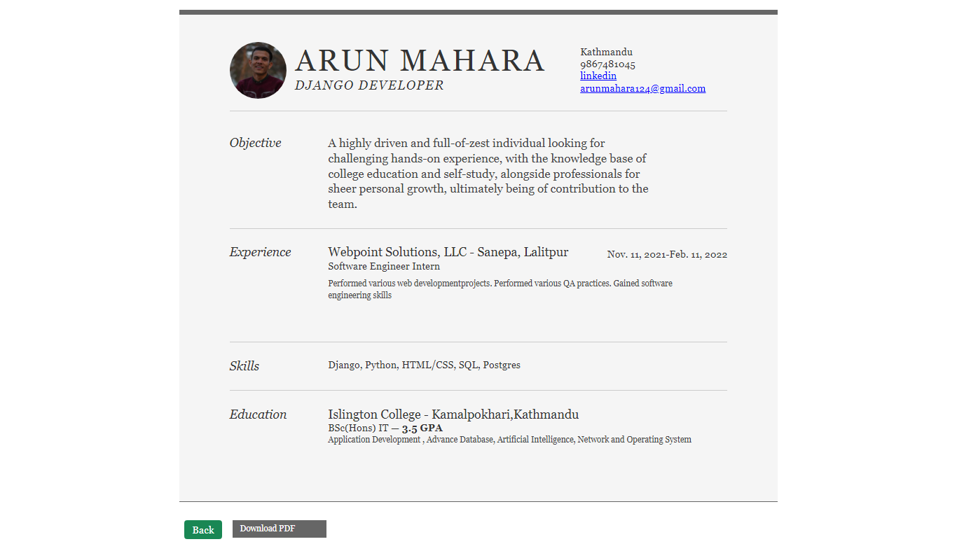 GitHub - vinod0623/cvmaker