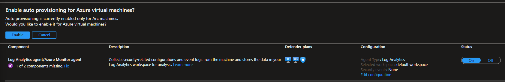 azurerm_security_center_auto_provisioning does not disable for ARC enabled computers · Issue ...