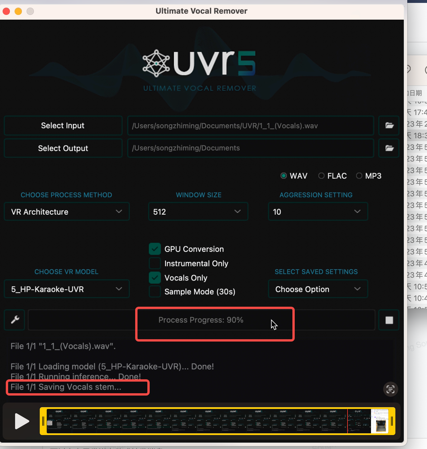 M1 vr architecture model = 5_HP_karaoke-UVR 100% crash · Issue #583 · Anjok07 ...