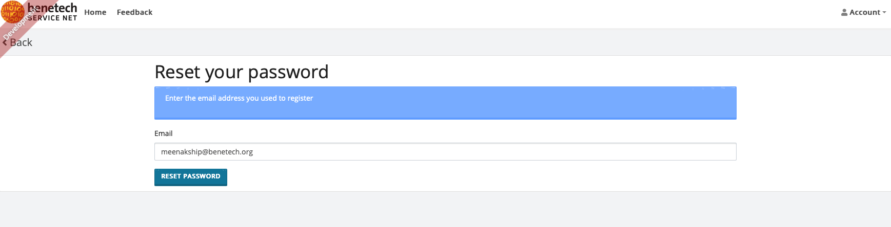 Reset Password Pop-up changes · Issue #1476 · openreferral/ServiceNet · GitHub