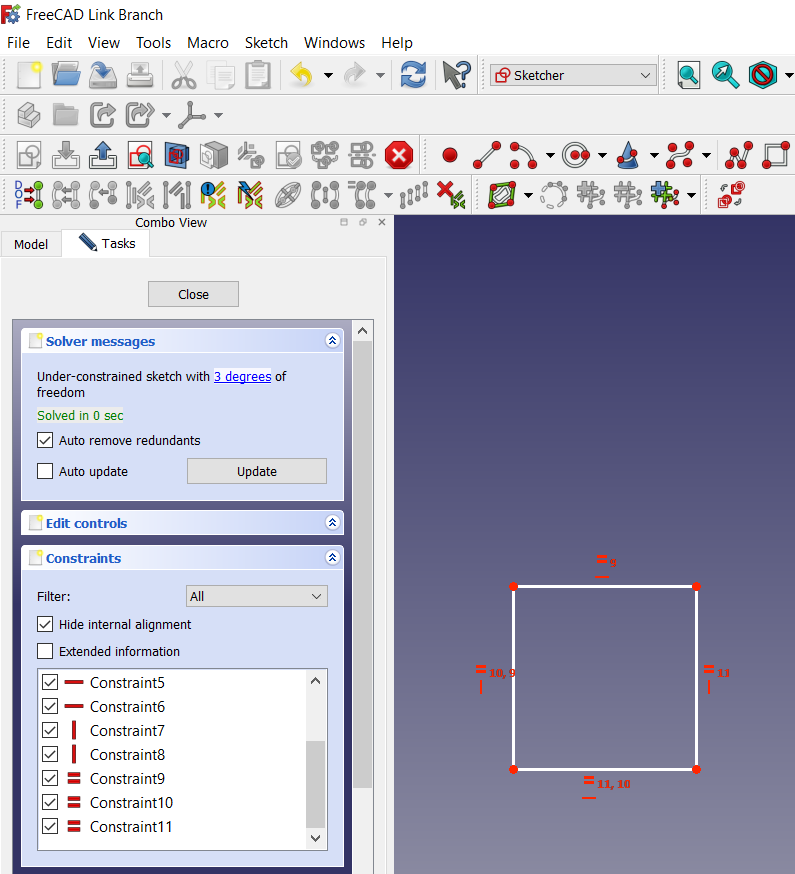 Sketch geometry not movable by mouse after constraints creation · Issue #352 · realthunder ...