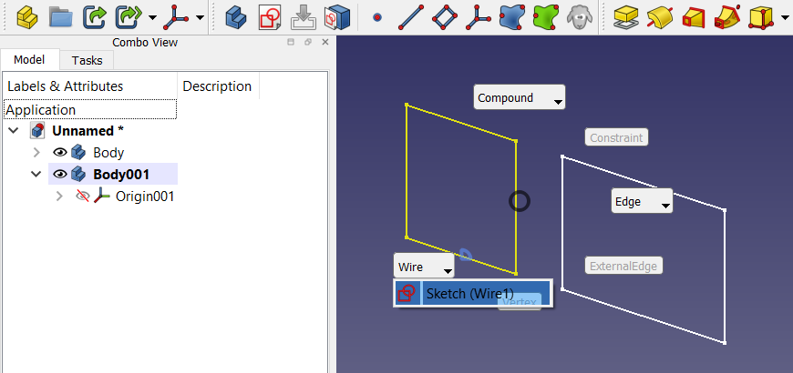 Sub-object(s) shape binder - Failed to obtain shape if "Pick geometries G, G" is used for ...