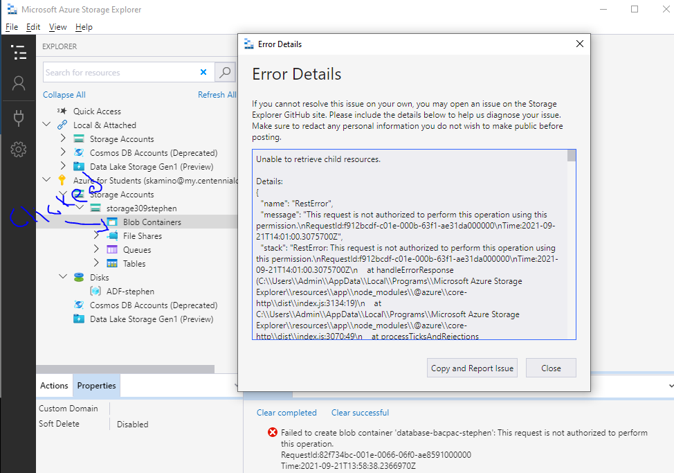 Can't add Blob Containers · Issue #4951 · microsoft/AzureStorageExplorer · GitHub