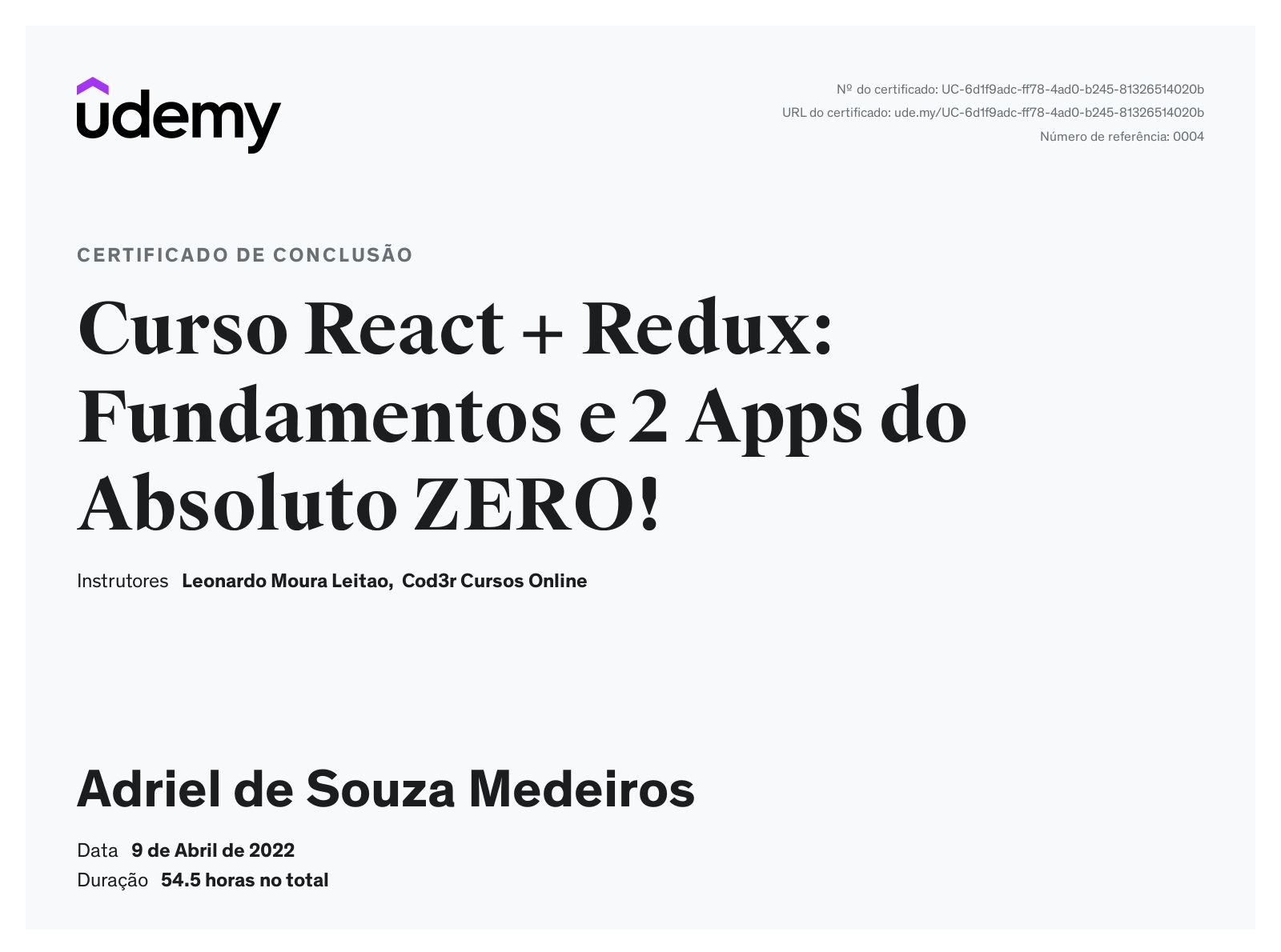 GitHub - medriel/curso-react-and-redux: Curso da plataforma Udemy ministrado pela cod3r