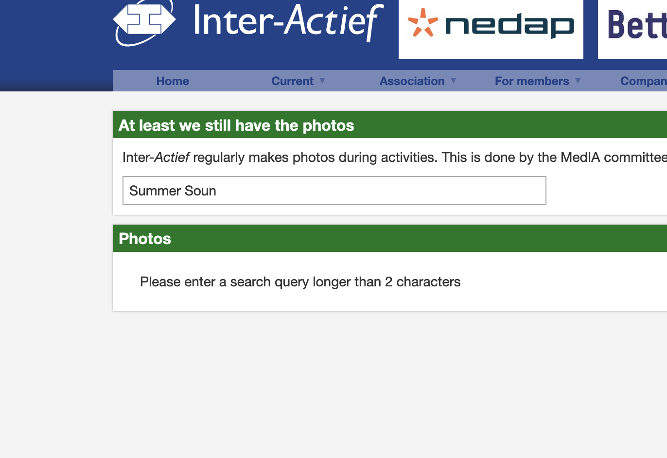 Photos Search broken · Issue #750 · Inter-Actief/amelie · GitHub