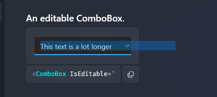 Editable combobox text highlighting overflows when text surpasses combobox width · Issue #497 ...