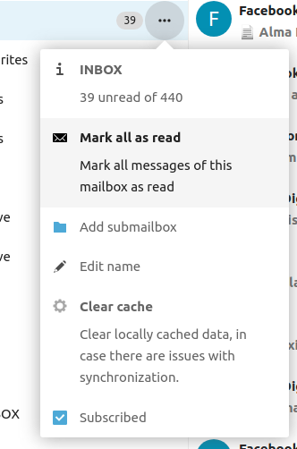 Add "clear all" action for mailboxes · Issue #5858 · nextcloud/mail · GitHub