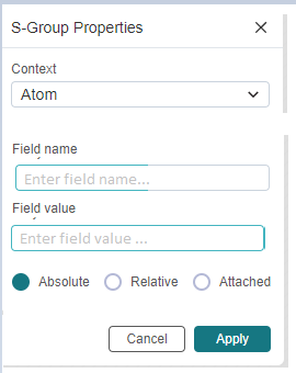 Ability to add custom name and values for data sgroup · Issue #1888 · epam/ketcher · GitHub