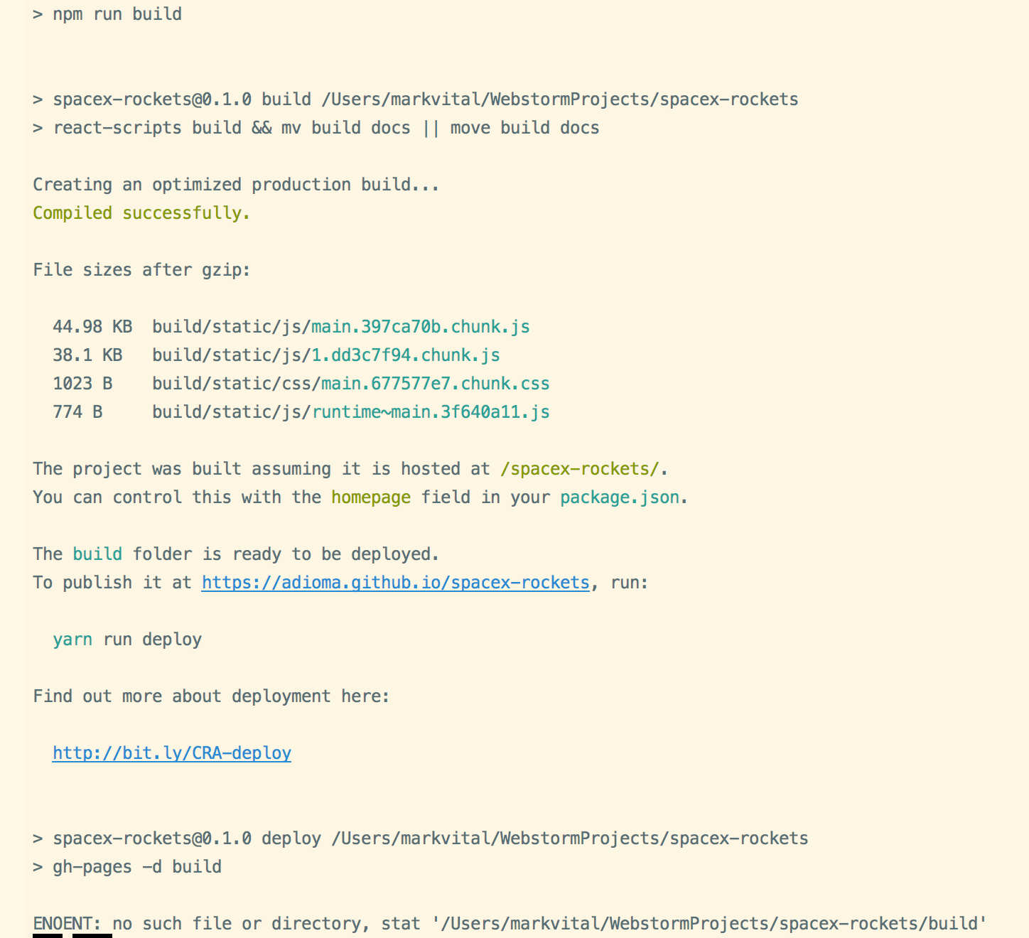 Deploying on GH pages doesn't work · Issue #5523 · facebook/create-react-app · GitHub
