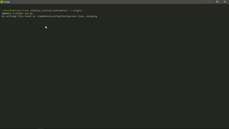 Display information during Mu initialisation · Issue #1253 · mu-editor ...