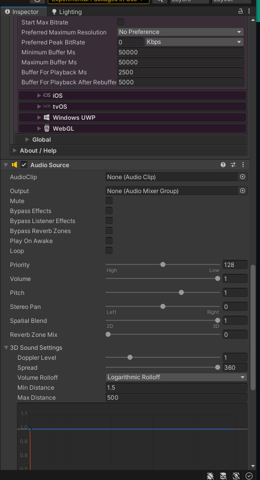 Cutoff with Rolloff Audio · Issue #1584 · RenderHeads/UnityPlugin-AVProVideo · GitHub