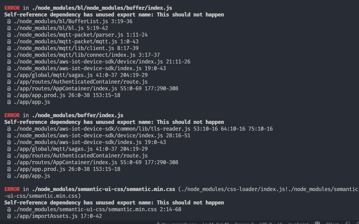 `exports.nodeType`: Self-reference dependency has unused export name ...