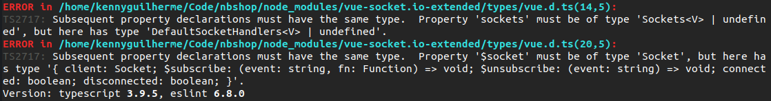 Property 'XXX' must be of type 'XXX' · Issue #296 · MetinSeylan/Vue-Socket.io · GitHub