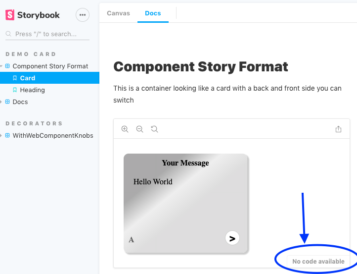Demoing Storybook Code Sample Unavailable · Issue 1129 · Open Wcopen Wc · Github 