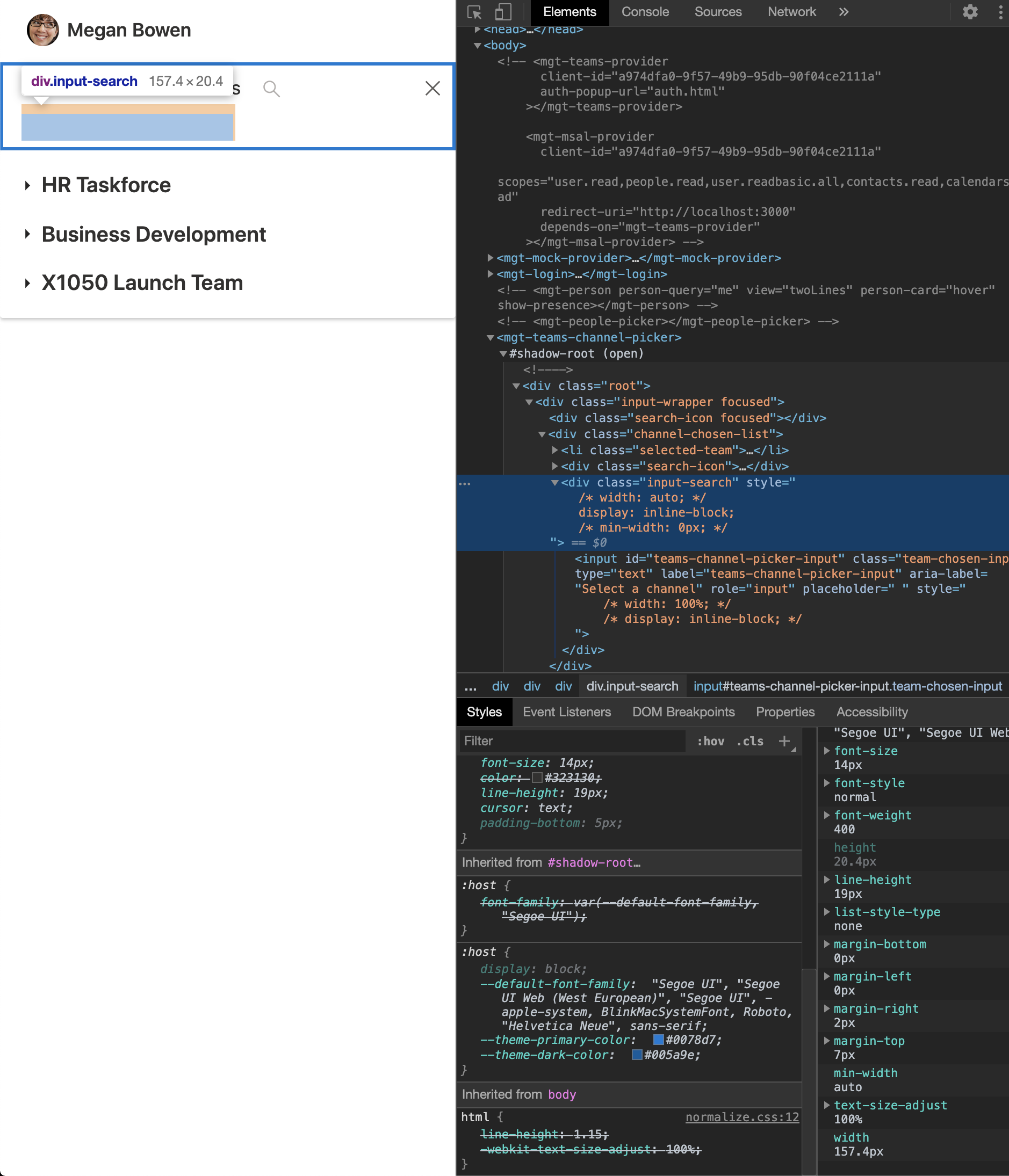 [BUG] default input width push Teams Channel Picker to have two rows · Issue #467 ...