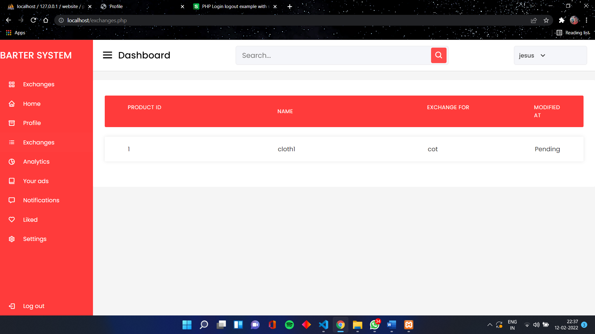 GitHub - Prajwalabraham/Barter-System: An E-commerce Website based on HTML, CSS, PHP, MySQL