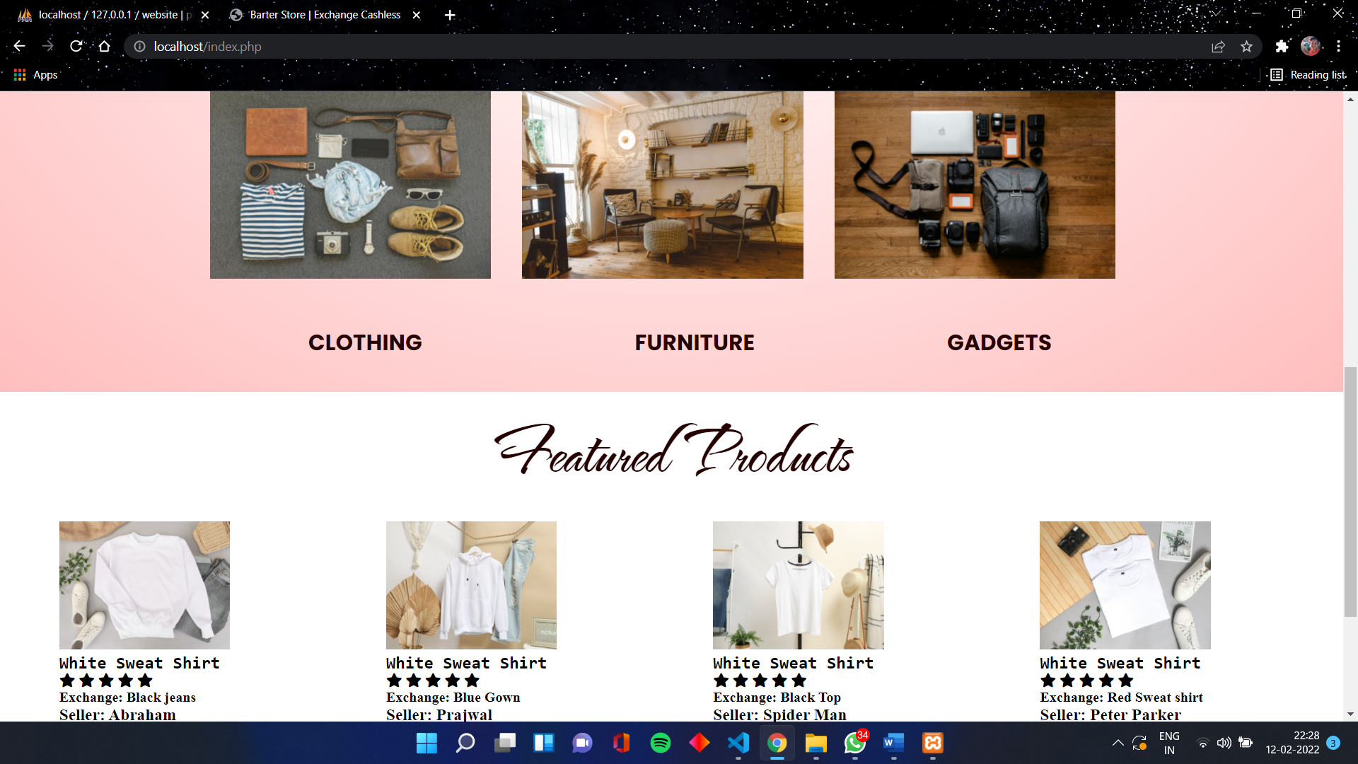 GitHub - Prajwalabraham/Barter-System: An E-commerce Website based on HTML, CSS, PHP, MySQL