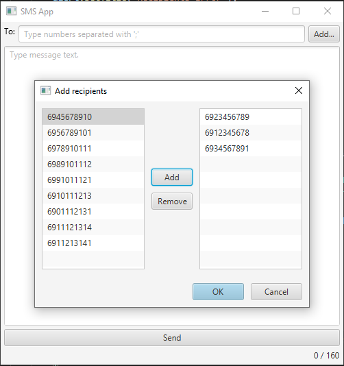 GitHub - xBis7/smsApp: Simple graphical interface of an SMS app and a ...