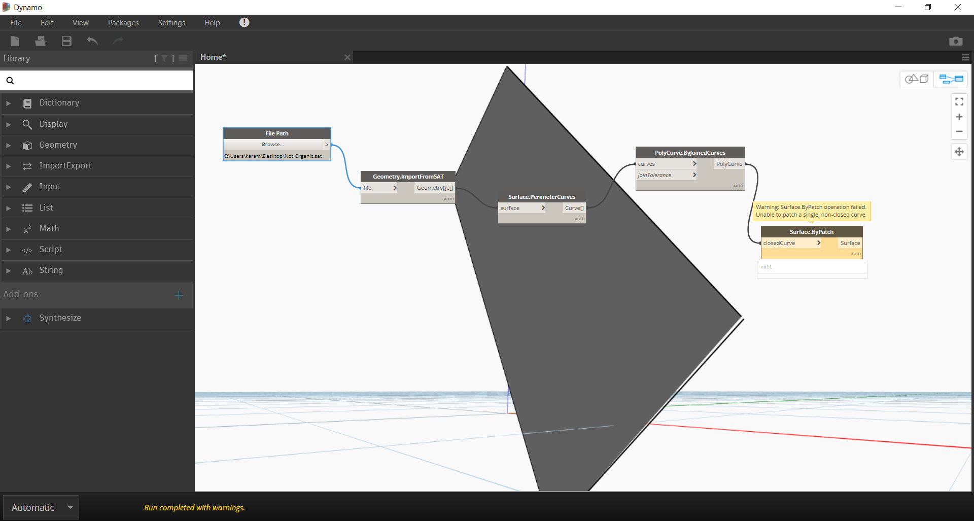 Possible Geometry Kernel Problem · Issue #11661 · DynamoDS/Dynamo · GitHub