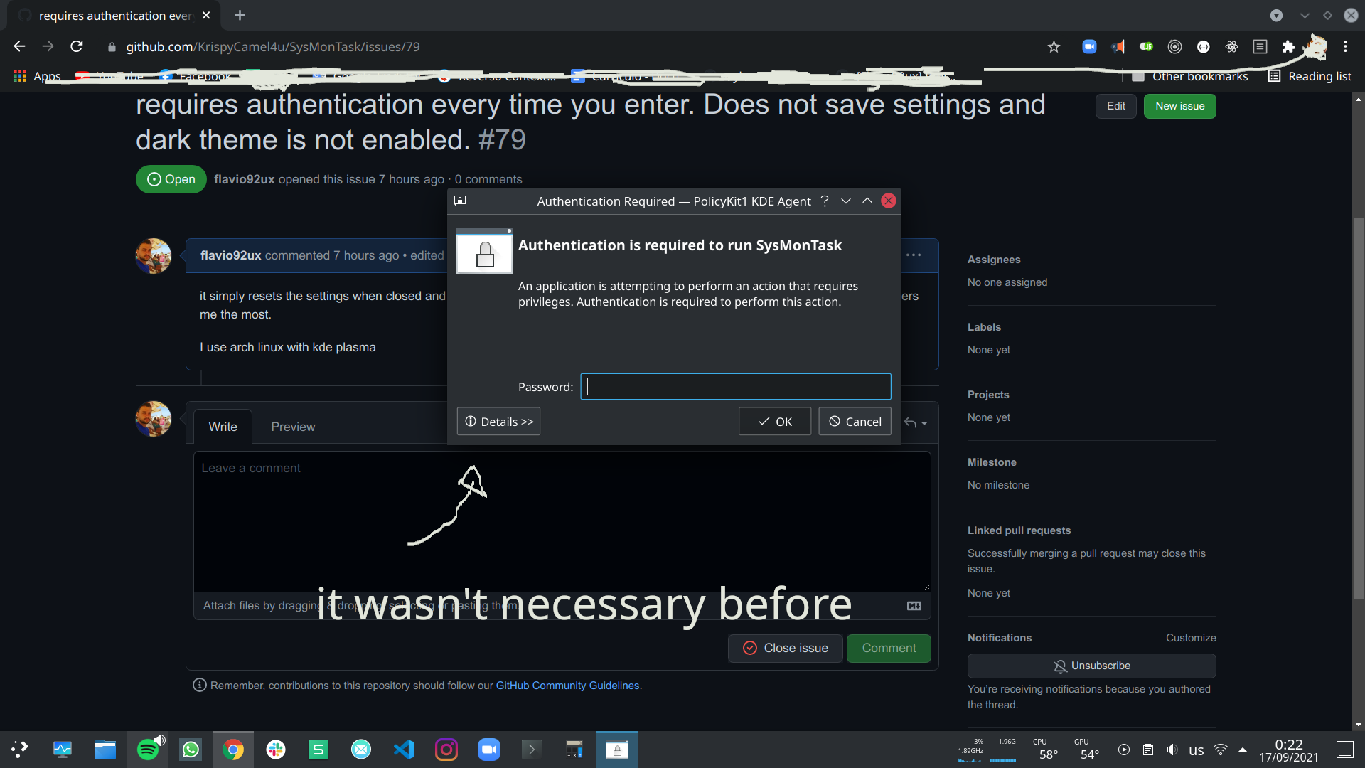 requires authentication every time you enter. Does not save settings and dark theme is not ...