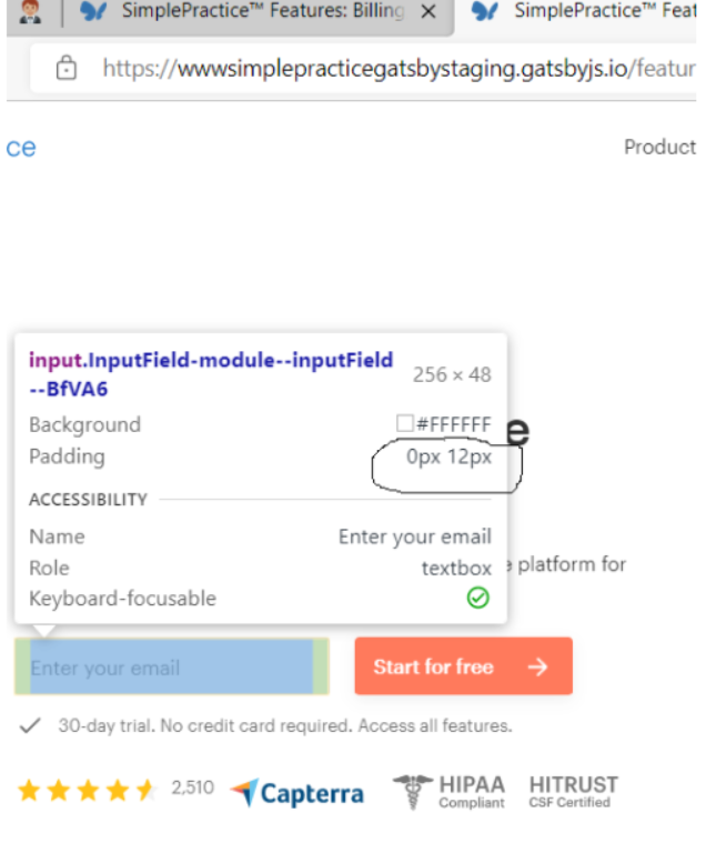 In "Your all-in-one private practice partner” difference in spaces and image size. · Issue #77 ...
