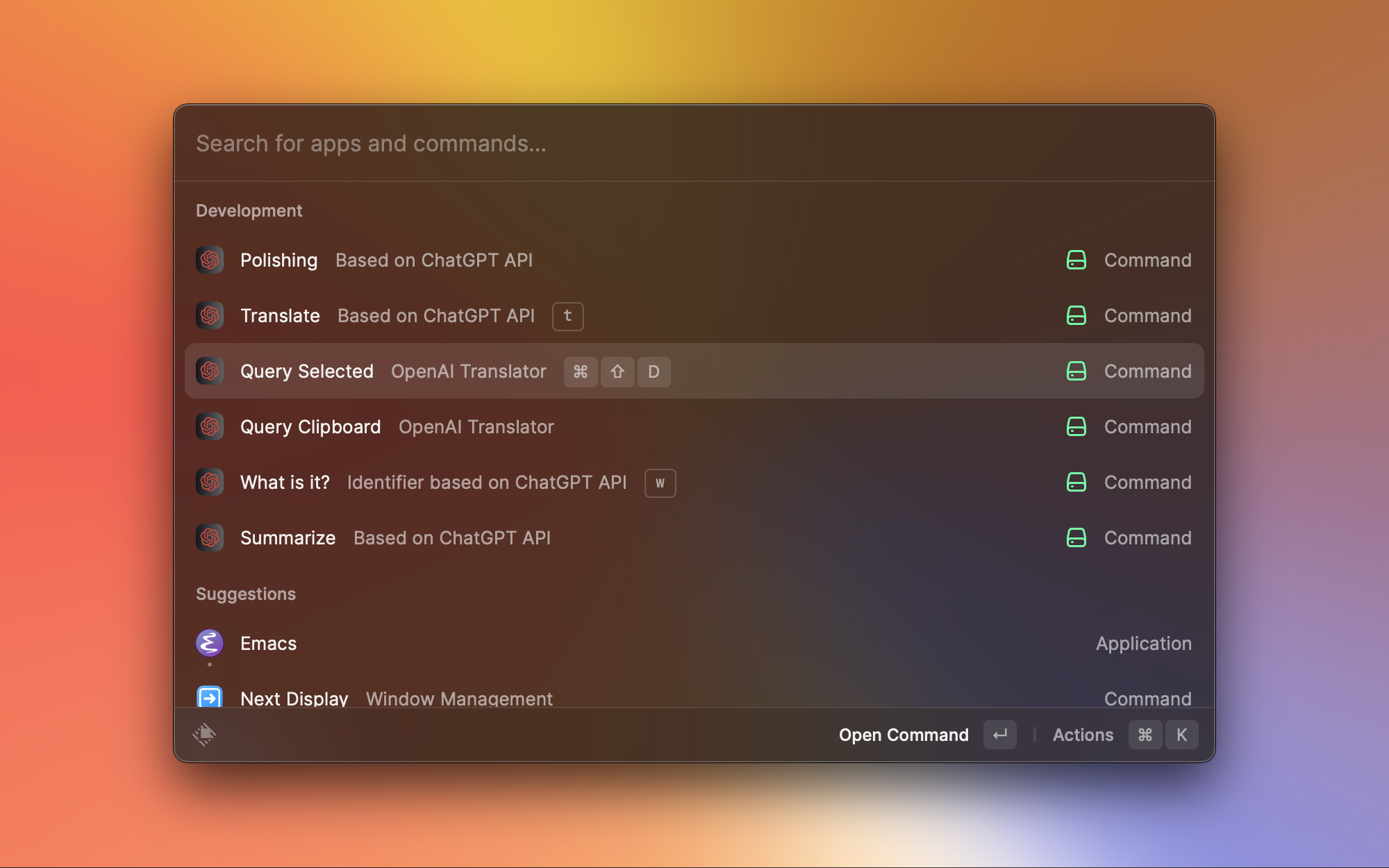 [New Extension] OpenAI Translator by douo · Pull Request #5306 · raycast/extensions · GitHub