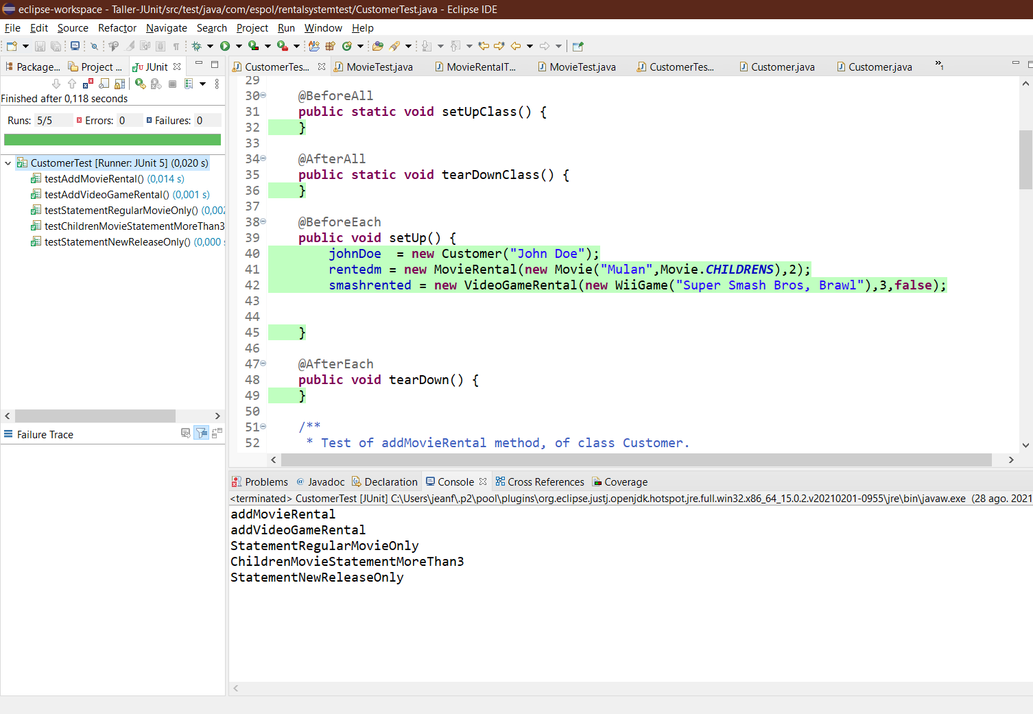 GitHub - JeanVillamar/Taller-JUnit