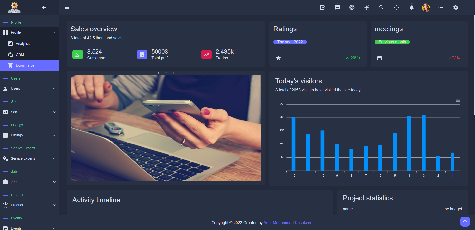 GitHub - amirkoshkian/mister-panel-react: Panel Admin Created With React