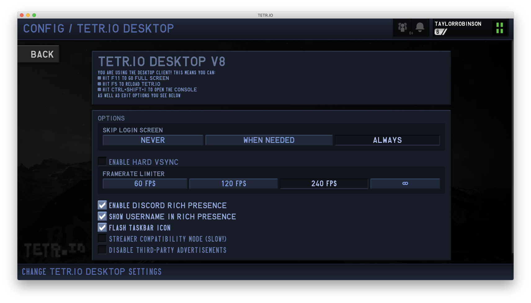 Hide account details from rich presence · Issue #715 · tetrio/issues · GitHub