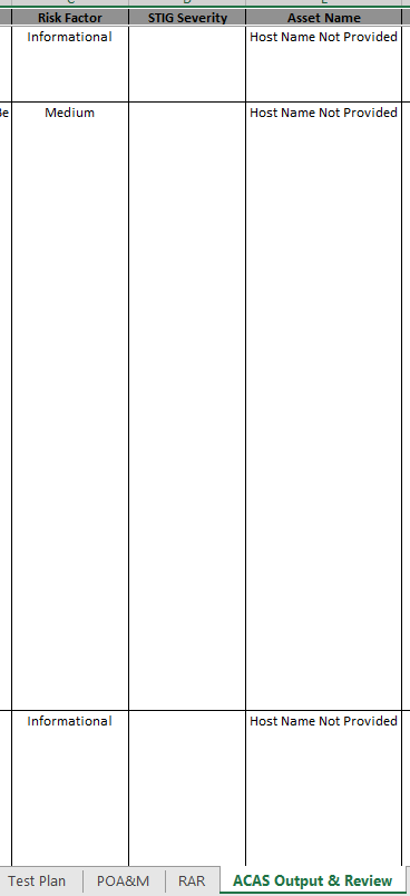 STIG Severity Column is blank on ACAS output tab using Vulnerator v6-1 ...
