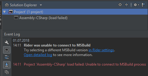 Cannot load Unity project with restricted symbols in project name · Issue #622 · JetBrains ...