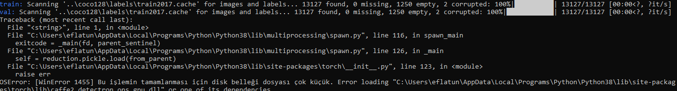 OSError: [WinError 1455] · Issue #3182 · ultralytics/yolov5 · GitHub